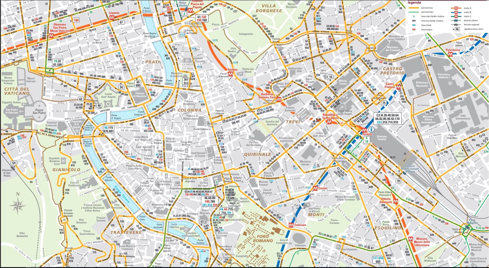 Autobuses en Roma, transporte publico sobre ruedas - Guia En Roma