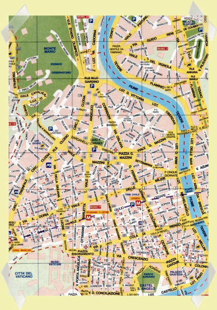 Mapa Roma Prati - Zonas de Roma en mapas - Guía En Roma